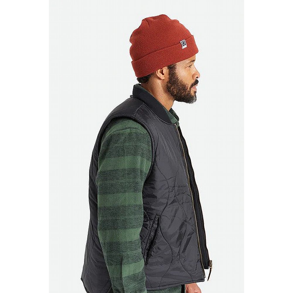 BRIXTON HARBOR BETA WATCH CAP MÖSSA - BURNT HENNA